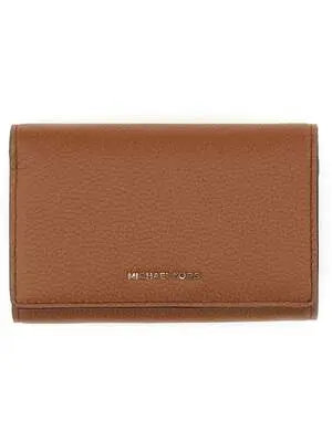Michael Kors Leather Wallet For Mini Chic Design - Buff