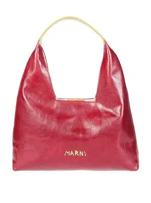 Marni Mini Leather Shoulder Bag - Rosso