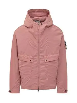 Stone Island Mini Utility Shorts With Hood And Pockets - Oleander