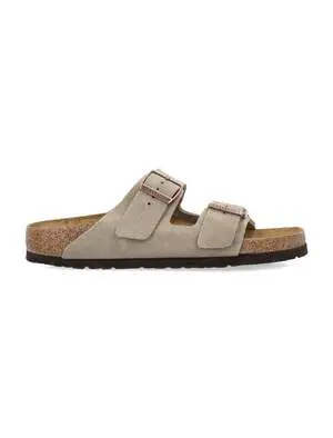 BIRKENSTOCK Double Strap Suede Sandals - Beige