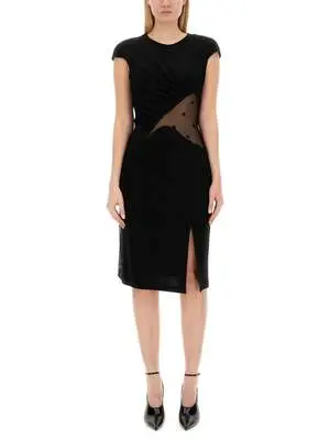 Givenchy Mini Tulle Dress With 4g Detailing - Black
