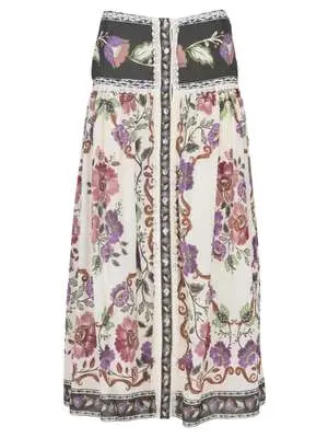 Farm Rio Floral Print Mini Skirt - Multicolor