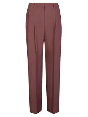 Incotex Elodie Pinces Largo Crepe Chinos - Rosa