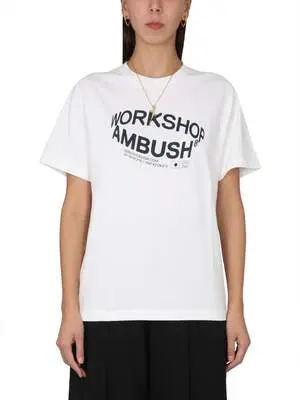 AMBUSH Crawling Logo Print T-shirt - White