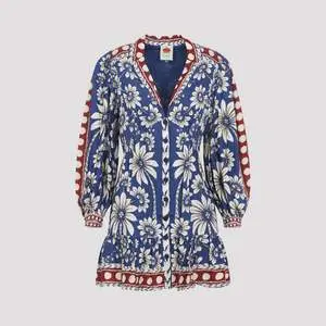 Farm Rio Luna Lenzing Ecovero Viscose Mini Dress