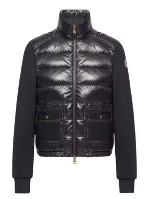 Moncler Down-filled Stand Collar Zip Closure Sweater - Blu