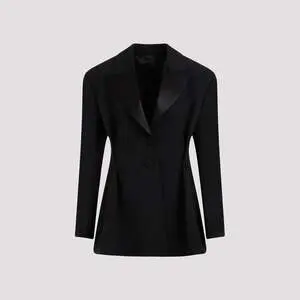 Givenchy Pleated Single-breasted Wool Blazer - Black