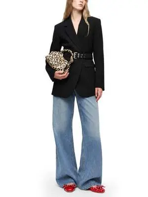 GANNI Belted Blazer Jacket - Black