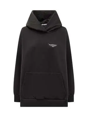 Givenchy Stylish Hoodie Sweatshirt With Logo - Black