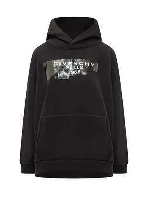 Givenchy Logo Stamp Hoodie - Black