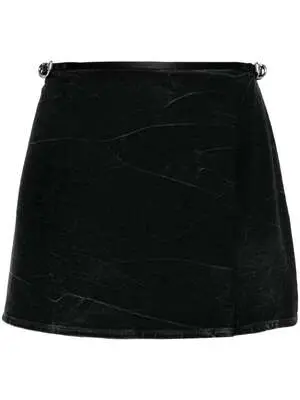 Givenchy Voyou Denim Wrap Skirt - Black