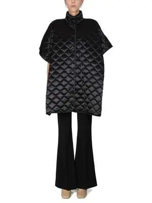 Moschino Quilted High Neck Jacket - Black