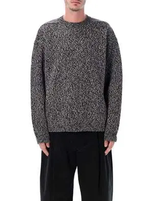 Studio Nicholson Oversized Structured Knit Sweater - Navy Mouline