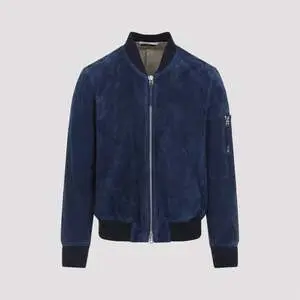TOM FORD Soft Lambskin Bomber Jacket - Blue