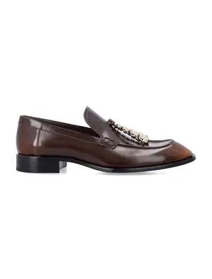 Loewe Luxe Edge Loafer With Gold-finish Embellishments - Brown