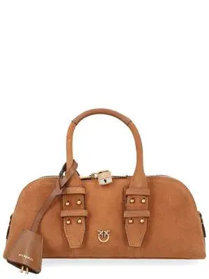 Pinko Mini Leather Handbag Perfect For Everyday Use - Buff