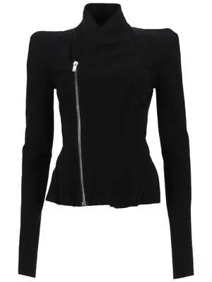 Rick Owens Zip-up Stand Collar Jacket - Black