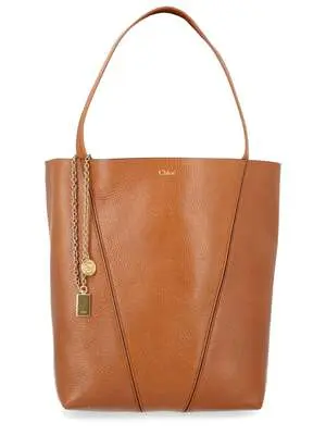 Chloé CHLOÉ Medium Woody Tote Handbag Brown