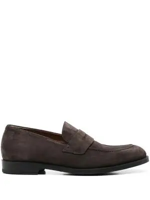 Zegna Suede Leather Laced Slip-ons For
