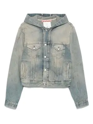 Acne Studios Orayo U Penicillin Denim Jacket With Hood