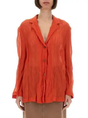 ALYSI Wrinkled Effect Shirt - Red