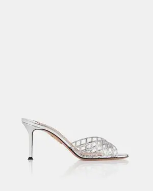 AQUAZZURA Lumiere 75mm Sandals - Silver