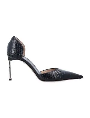 TOM FORD Semi Shiny Printed Python D'orsay Pump - Black