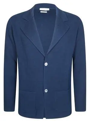 DANIELE FIESOLI Textured Knit Blazer Cardigan - Blu