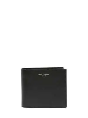 Saint Laurent Leather Wallet With Multiple Compartments For - Nero