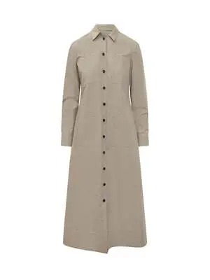 Tory Burch Chic Suit With Elegant Collar And Button Detail - Grey