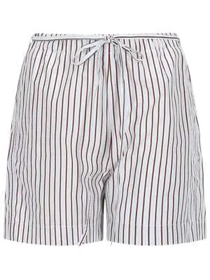 Loulou De Saison LOULOU DE SAISON Striped Cotton Mini Shorts Multicolour