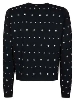 Liu Jo Long Sleeved Embellished Cardigan - Nero