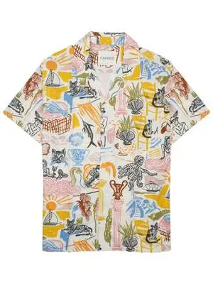 Closed Printed Short-sleeve Camp Shirt - Multicolour