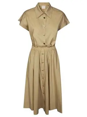 Liu Jo Chic Cotton Suit Chemisier Dress For - Beige