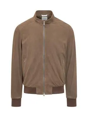 ESTERNO Sleek Bomber Jacket With Zip Closure - 4