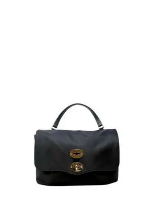 ZANELLATO Mini Top Handle Flap Bag With Twist-lock Fastening - Black