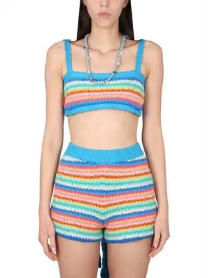 Alanui Over The Rainbow Knitted Bra