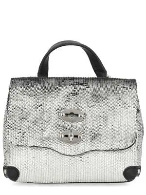 ZANELLATO Leather Postina Cbi Top Handle Bag - Silver