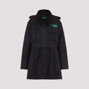BARBOUR X GANNI Peplum Waxed Jacket - Brown