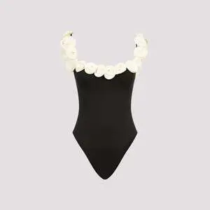 LA REVECHE Hilal One Piece With Embellished Straps - Black