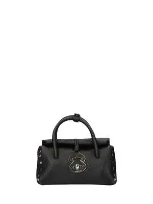 ZANELLATO Dotta Baby Bag In Hammered Leather - Black