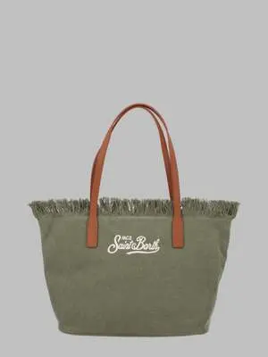 MC2 SAINT BARTH Medium Fringed Shoulder Bag - Green