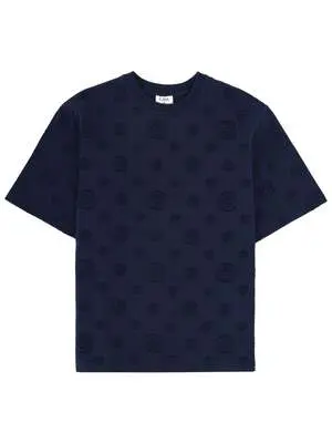 Casablanca Applique Monogram Oversized Short Sleeve T‑shirt - Blue