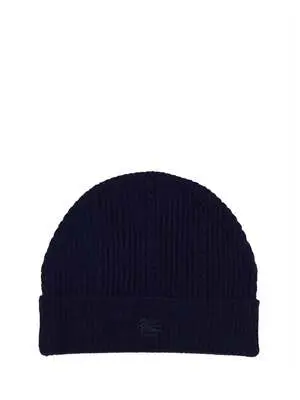 Etro Embroidered Logo Beanie - Blue