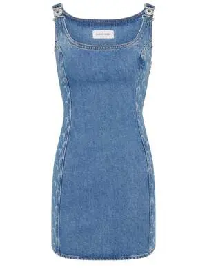 MARINE SERRE Moon Laser Mini Dress - Blue