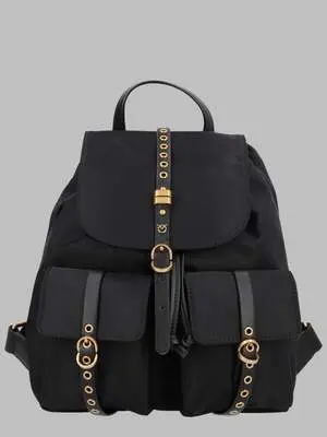 Pinko Studded Flap Backpack