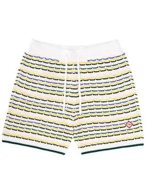 Casablanca Striped Knit Shorts - Multicolour