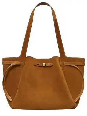 Tory Burch Romy Suede Tote - Beige
