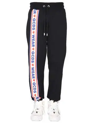 Gcds Sports Pants With Side Logo - Black