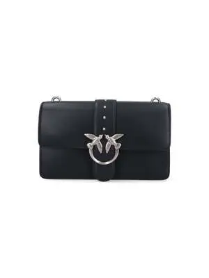 Pinko Leather Shoulder Bag - Black